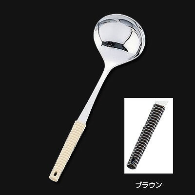 【仕様】 カラー：ブラウン 間口×奥行×柄長：57×50×150mm 材質:18-8ステンレス、66ナイロン(耐熱温度180℃)