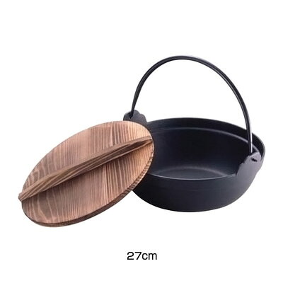 【仕様】 サイズ外径：27cm 深さ：90mm 容量：3.5L 質量：3.2kg 底径：175mm 家族みんなでとり囲む、卓上の故郷鍋料理 ※電磁調理器対応サイズ21cm~30cm ※16・18cmは、電磁調理器にご使用できません。 ※IH対応