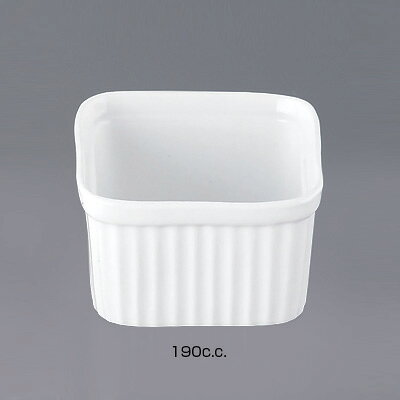 【仕様】 規格：M 入数：6個入 縦×横×高さ：85×85×50mm 容量：190c.c. 内径×深さ：72×72×46mm 耐熱温度400℃ ●オーブン・電子レンジに使用できます。 ※直火にはかけられません。 ※電子レンジ対応 ※入数