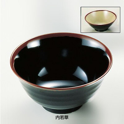 【仕様】 メーカー品番：AN-59 色：内若草(G) 直径×高さ：160×80mm 容量：790c.c. メラミン「長次郎窯」シリーズ ※洗浄器対応