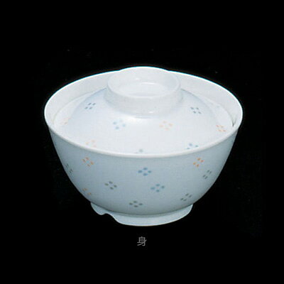 【仕様】 メーカー品番：M-354-KA (身・蓋)：身 直径×高さ：126×65mm 容量：450c.c. メラミン「花紋」シリーズ ※洗浄器対応