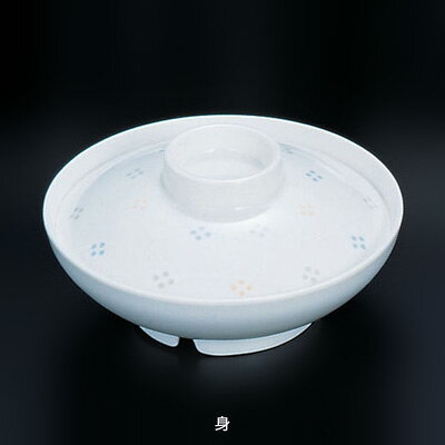 【仕様】 メーカー品番：M-301-KA (身・蓋)：身 直径×高さ：162×53mm メラミン「花紋」シリーズ ※洗浄器対応