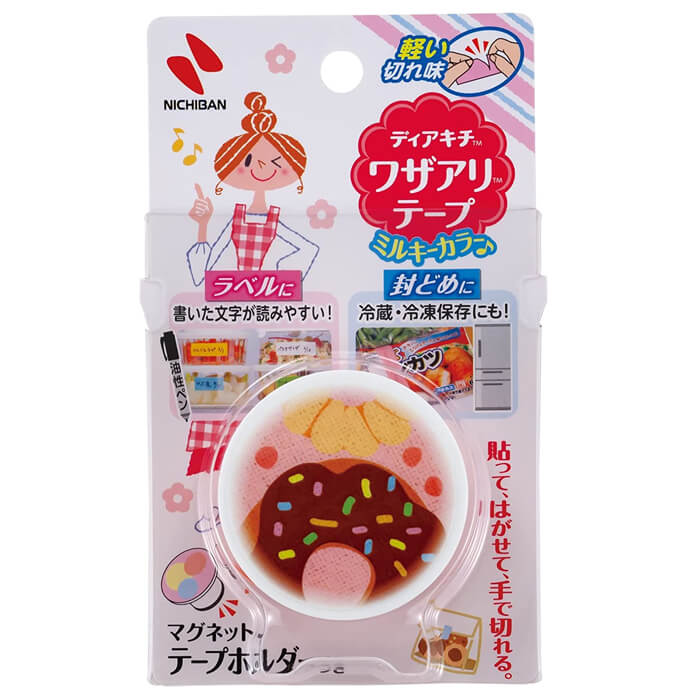貼って、はがせて、手で切れる！ニチバンのキッチン用テープ。 水にも強く、冷蔵・冷凍利用が可能な便利なテープです。 これ一つでキッチン仕事をもっと便利に！ 冷蔵庫や冷凍庫で使用してもはがれにくいので、保存容器やフリーザーパックの内容物、日付の...