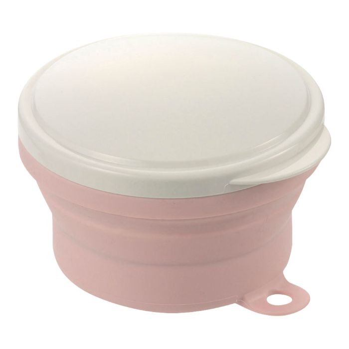 ●幅×奥行き×高さ(mm)：105×98×65●材質：本体/シリコーンゴム フタ/ポリプロピレン●水切り時に便利なフック穴が付いています。●入れ歯がしっかり入るサイズです。●洗浄剤を入れたままたためるので携帯や収納に便利です。●カラー：ピン...