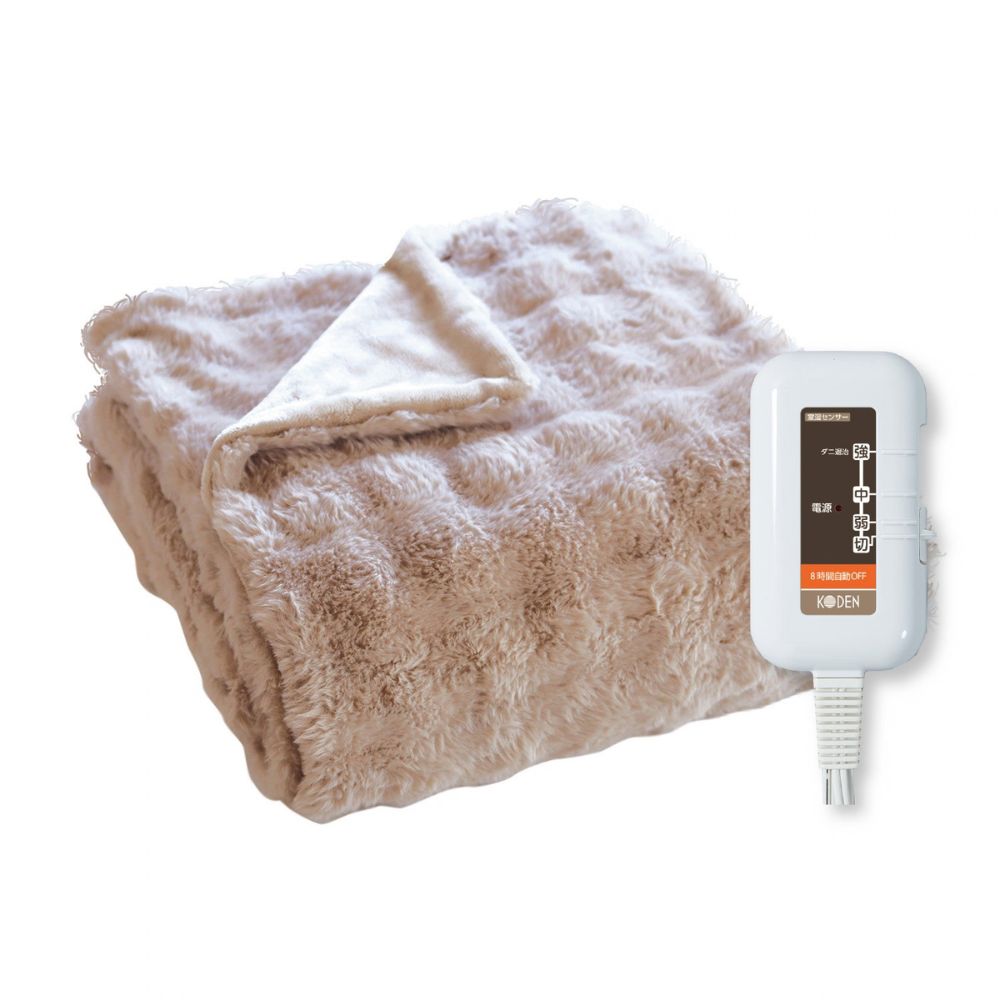 商品名電気毛布 掛け敷タイプ 8時間自動OFFタイマー 型番CWB551G-CM 商品タイプかけしき　毛布 色柄グレイジュ、無地 サイズ(約)188x130cm 生地表面：ふわもこファー、裏面：フランネル 組成ポリエステル100％ 消費電力...