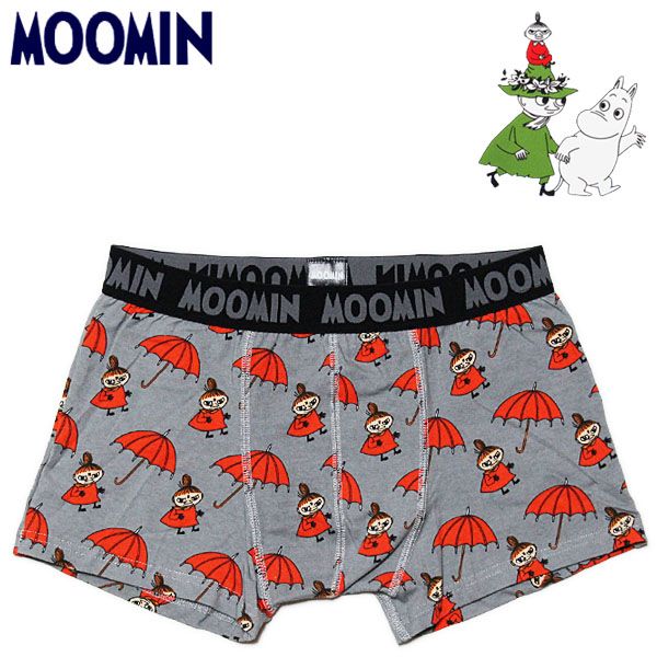 Tove Marika Jansson Moomin 時代を超えて愛され続ける北欧フィンランドの作家トーベ・ヤンソンの人気作品『ムーミン』のボクサーパンツです！ たくさんのカサとリトルミィがプリントされたカワイイデザイン☆ ウエストのゴム部...