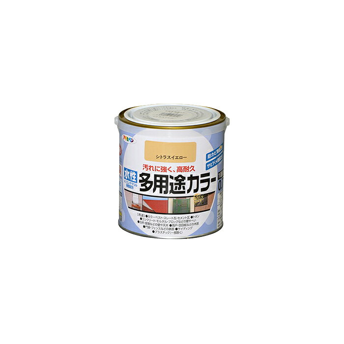 コストパフォーマンスに優れた水性多用途塗料 1回塗り ツヤあり／ツヤ消し 水性シリコンアクリルエマルション樹脂塗料 特長 ●汚れにくく、耐久性が優れた高性能塗料です。 ●強力防カビ剤を配合していますので、長期間カビの発生を防ぎます。 ●サビ...