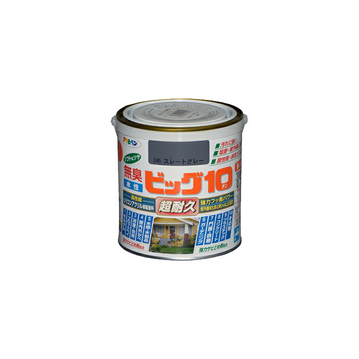 いろいろなところに塗れる万能型塗料 1回塗り 半ツヤ フッ素樹脂配合水性シリコンアクリルエマルション樹脂塗料 特長 ●特殊フッ素樹脂、反応硬化型シリコン変性アクリル樹脂、紫外線劣化防止剤（HALS）の相乗効果により、汚れにくく、耐久性が格段...