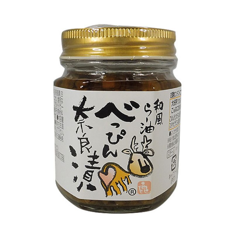 オリジナルの和風らー油に漬け込んだ甘口の奈良漬です。 パリパリとした奈良漬の食感とらー油のコクが絶妙に絡みやみつきになります。 こだわりの油は上質なごま油とコレステロールゼロのなたね油を使用。 ごはんのお供はもちろん、お豆腐やパンのトッピン...