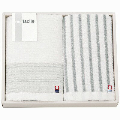 ●商品内容：34×75cmフェイスタオル2枚・綿100％・［日本製］●箱サイズ：29.3×24.3×5cm・60サイズ・368g化学薬品を使わずに精練漂白した人と環境にやさしいエコマーク認証のタオルです。 ギフト対応 当店はギフト専門店です...