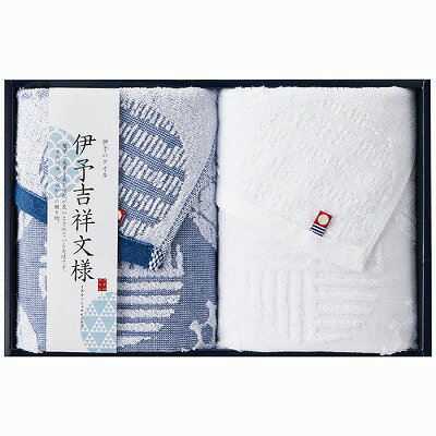 ●商品内容：32×73cmフェイスタオル2枚・綿100％・［日本製］●箱サイズ：32×21×5cm・60サイズ・310g繁栄と長寿を表し縁起が良いとされている文様です。タオルの国、今治からの贈り物。この商品はプラスチックごみを減らすためOP...