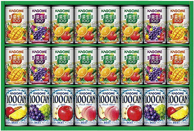 ●商品内容：野菜生活100（オリジナル×8・ベリーサラダ×4・マンゴーサラダ×4）各160g、100CAN（アップル・ピーチブレンド・グレープ・パインアップルブレンド）160g×各2●賞味期限（製造日から）：545日間●生産国：JPN●箱サ...