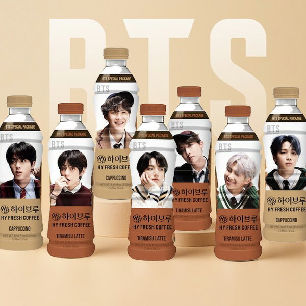 名称ハイブリュー コーヒー BTSスペシャルパッケージ内容量250ml(1本)賞味期限別途表記保存方法高温多湿を避け、直射日光の当たらない涼しい場所で保管してください。主原料コーヒーティラミス : 砂糖、植物性クリーマ（グルコースシロップ、...