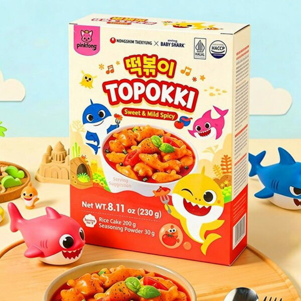 名称[農心] ベイビーシャーク トッポギ マイルド味内容量230g(トッポギ200g、ソース30g)賞味期限別途表記保存方法直射日光を避け、湿気のない涼しい場所で保存して下さい。 カビ発生防止のため、冬場を除きなるべく冷凍保管をお勧めします...