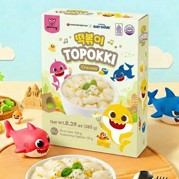 名称[農心] ベイビーシャーク トッポギ クリーミー味内容量230g(トッポギ200g、ソース30g)賞味期限別途表記保存方法直射日光を避け、湿気のない涼しい場所で保存して下さい。 カビ発生防止のため、冬場を除きなるべく冷凍保管をお勧めしま...
