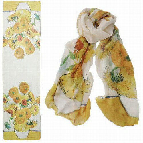 ユーパワー 名画 ストール ゴッホ ヒマワリ AU01509の評判・口コミ｜キテミヨ-kitemiyo-