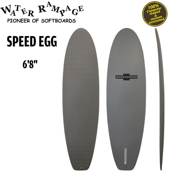 WATER RAMPAGE------------- ワックス不要で取扱いイージー！ デッキ・レールソフトでボトム・ハード (EPOXY)なハイブリッドソフトボード！ 「在庫限り早い者勝ちにて対応フィンプレゼント！」 通常は今回のボードはす...