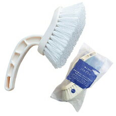 サイズ：H10cm×W9.5cm×0.8cm 素　材：ブラシ部分：特殊ポリエステル、ゴムラテックス 柄部分：ポリプロピレン（耐熱100℃） 製　造：日本製（がんこ本舗）