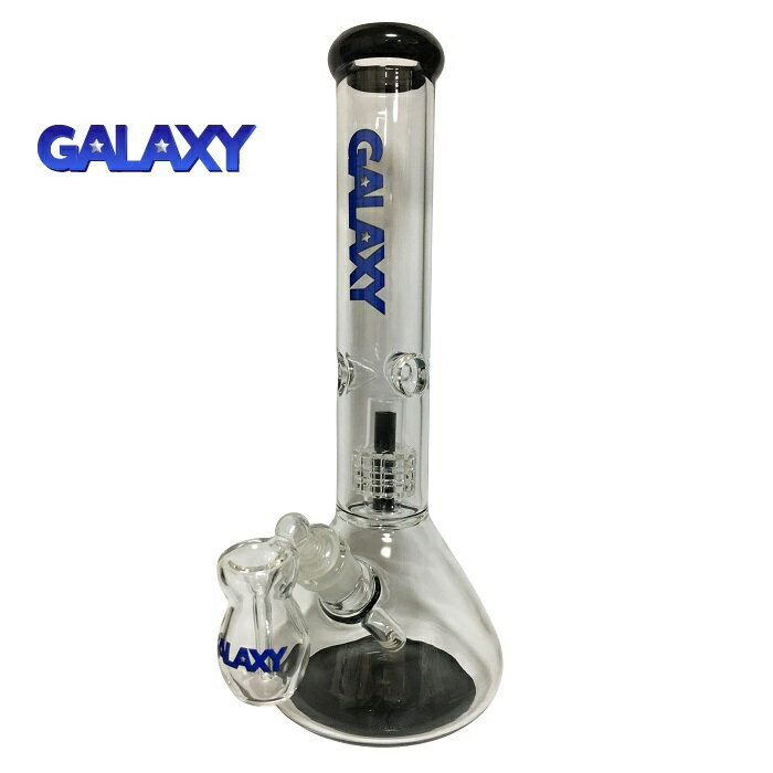 ■商品名：GALAXY Precooler Glass ICE Bong [プリクーラー] ■サイズ：高さ350mm/ 吸口直径40mm/ボトム135mm ■カラー：ブラック（上・底部） ■チラム：140mm（気泡加工） ■ガラスボウル：火...