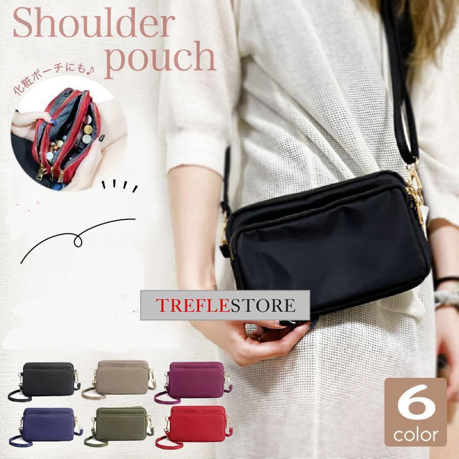 ショルダー バッグ スマホショルダー 財布機能付き レディース スマホポーチ 財布 女子 学生 スマホポシェット 多機能 プレゼントスマホ・ハンカチ・ティッシュなど必要低限の荷物を入れられる小さめサイズ。シンプルお洒落なデザイン、どんなコー...