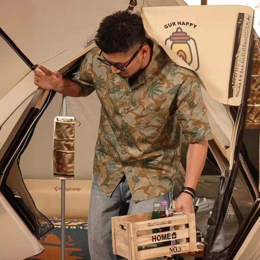 半袖シャツ メンズ レディース カジュアルシャツ ヒョウ柄 レオパード 大きいサイズ おしゃれ 夏 夏物 父の日