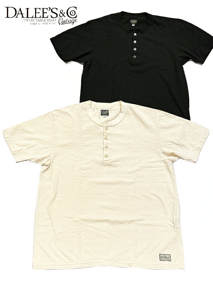 ■商品名/品番:DALEE'S&CO(ダリーズ＆コー) Spinner / WORKER HENLEY NECK / Col. NATURAL/BLACK / Made.In.Japan ■色柄：BLACK/NATURAL ■商品説明：凸凹...
