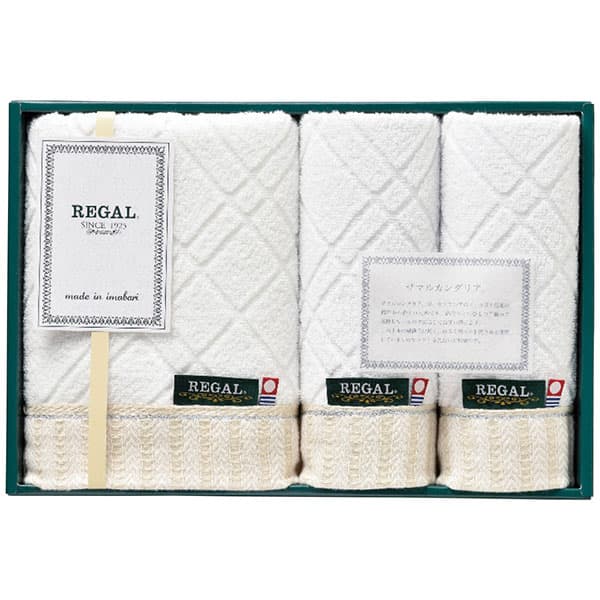 商品内容 ●約34×80cmフェイスタオル1枚・約34×36cmウォッシュタオル2枚・綿100％(スリット糸使用)・［日本製］・32×23×4.5cm・60サイズ・385g 良質の糸を通常より甘く撚り「今治」の職人が手間ひまをかけ、やわらか...