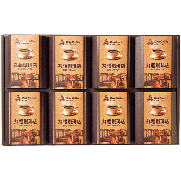 商品内容 ●内容量：ドリップ珈琲 伝承香味ブレンド（10g×3袋）×8箱●賞味期限：製造より360日●箱サイズ：480×290×60mm●重量：約873g 一杯の珈琲を、90年以上にも渡ってこだわり続けてきた丸福珈琲店。そんな歴史が伝承され...