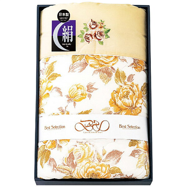 商品内容 ■現／150×200cm肌布団1枚・側地:ポリエステル65％・綿35％・詰めもの:ポリエステル90％・シルク10％・0.5kg・［日本製］■箱／36×56×12cm・120サイズ・1400g 洗濯ネットに入れて家庭用洗濯機でジャブ...