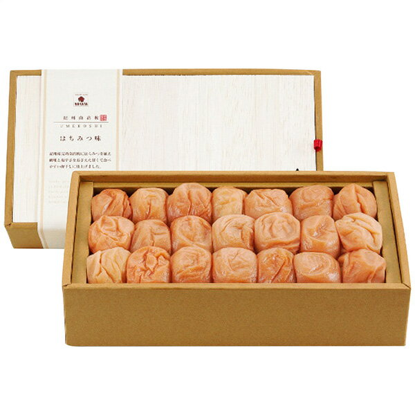 商品内容 ■現/紀州南高梅はちみつ味500g(塩分6%) ■賞味期間/製造日より常温約180日■箱/23×12.5×5.5cm・720g 紀州産南高梅にはちみつを加え、塩分と酸味をおさえた甘口の梅干しです。北海道・沖縄・離島へのお届けは別途...