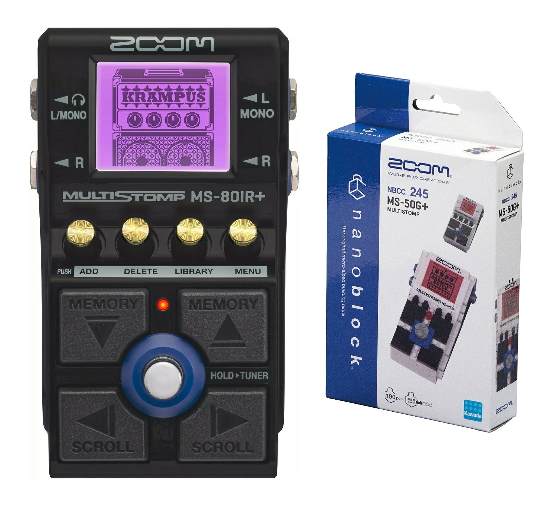 ★セット内容★本体:ZOOM MS-80IR+nanoblock NB-MS-50G+いつでもどこでも、極上のアンプサウンド23種類のギターアンプを、ストンプボックス1台に本格的な23種類のギターアンプ/キャビネットモデルを、1台の小さなス...