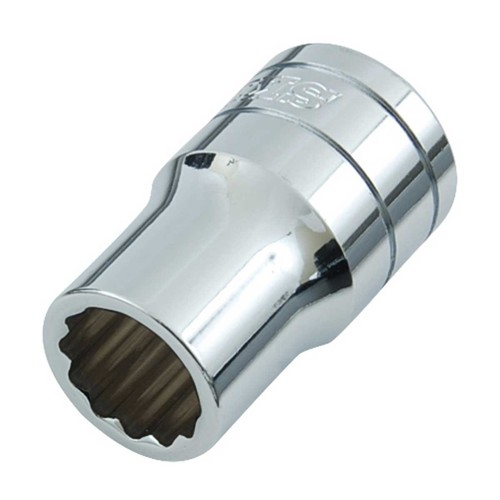 特徴:DIN、ANSI基準をクリアした高品質ソケット 差込角:12.7mm(1/2インチ) 二面幅:13mm 対象ネジ:六角ボルト・ナット 仕様:ANSI・DIN規格適合、材質:クロームバナジウム鋼