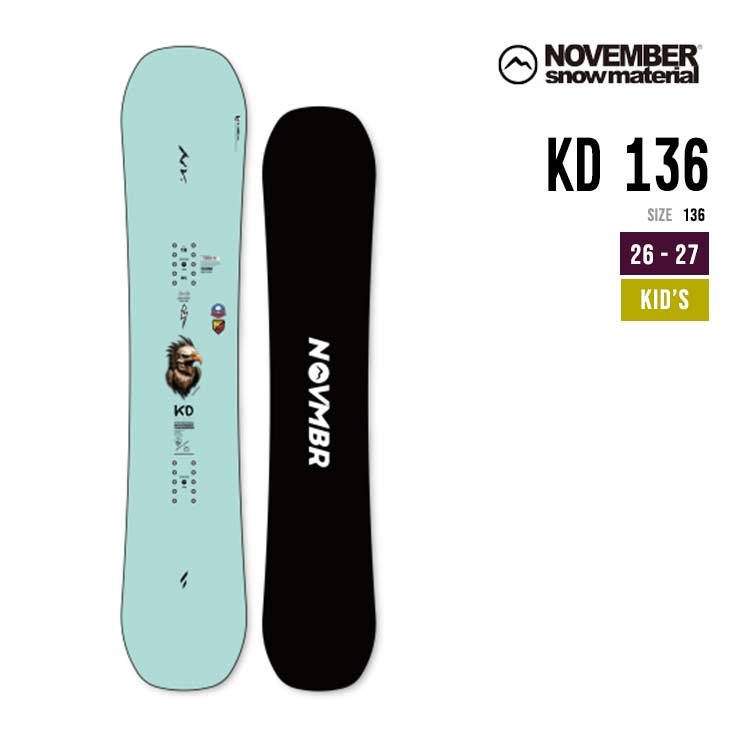 メーカー希望小売価格はメーカーカタログに基づいて掲載していますレビュー特典の詳細内容はこちらをご覧ください。NOVEMBER ノベンバー 26-27 KD 136 スノーボード 日本製 国産 高品質※新型コロナウイルスの影響や社会情勢によっ...