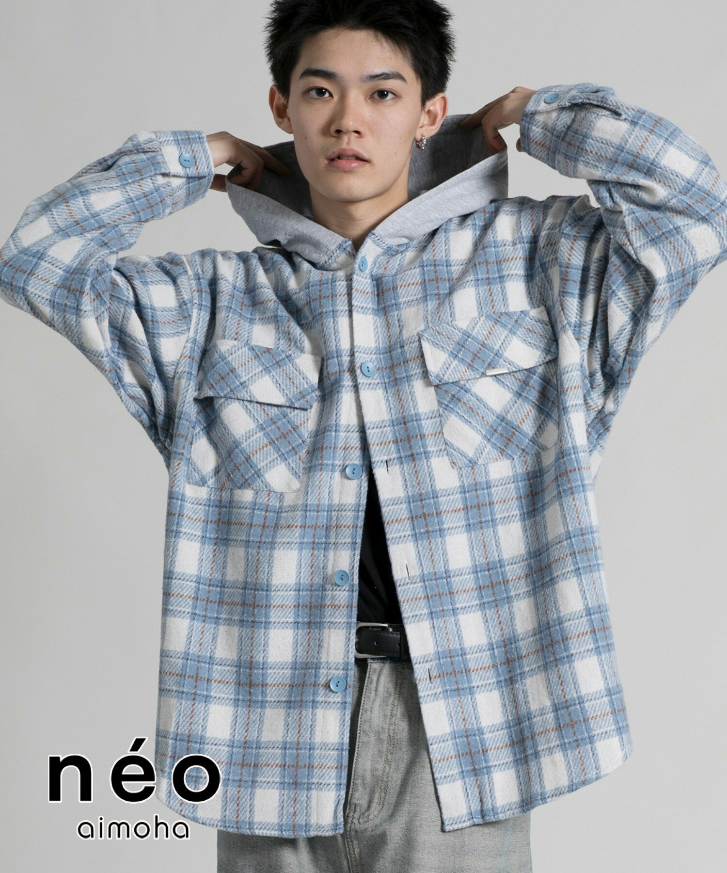 メーカー希望小売価格はメーカーカタログに基づいて掲載しています■ITEM 『異素材フードが付いたチェック柄ネルシャツ。』 ■MATERIAL *透け感：なし *裏地：なし *伸縮性：なし *光沢感：なし *生地の厚さ：やや厚い ■DESIG...