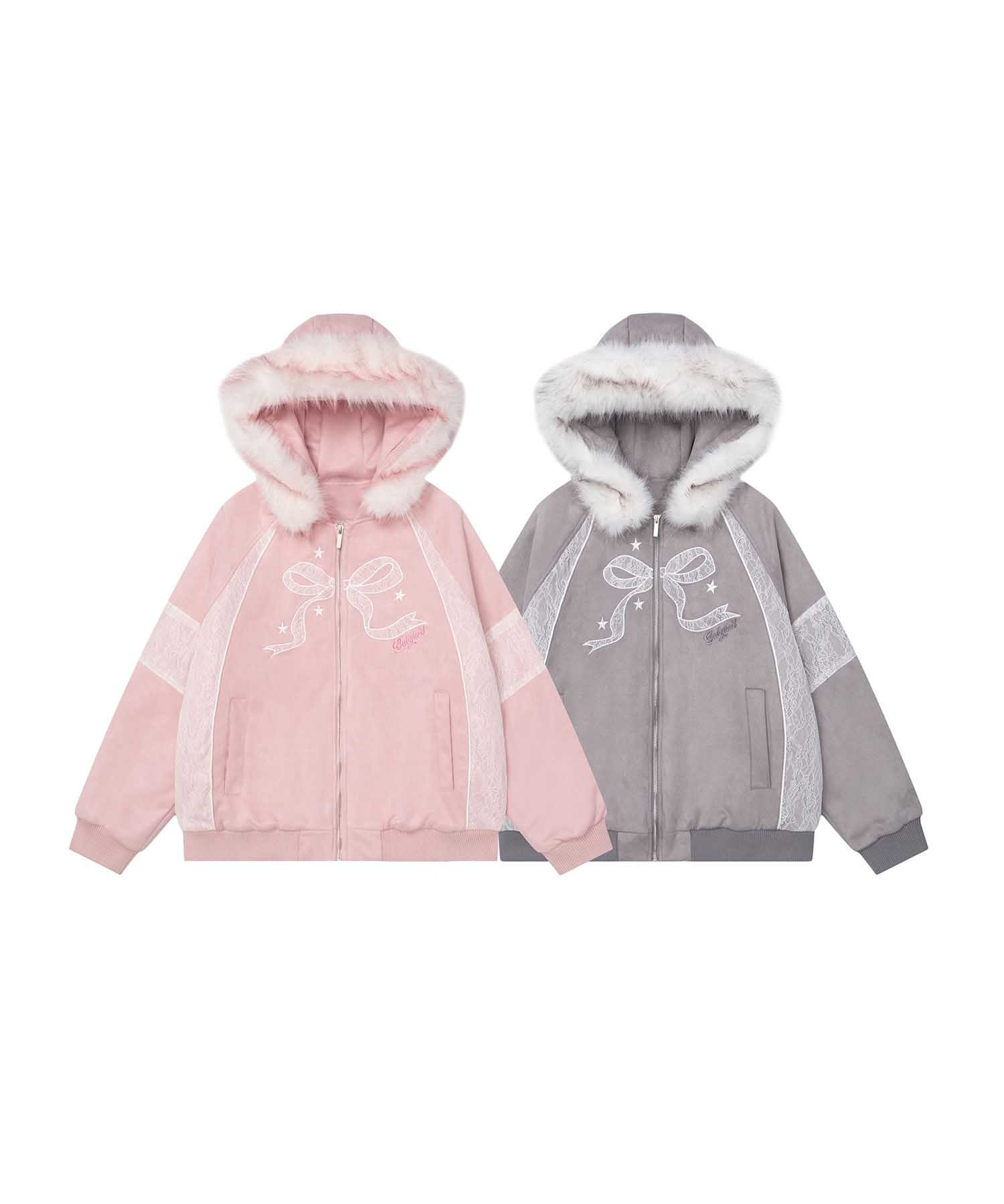 メーカー希望小売価格はメーカーカタログに基づいて掲載しています詳細 【●ふわふわのファーが可愛い♡スエード風の素材感が上品なフードジャケット】 【●取り外し可能なファーで、その日の気分やコーディネートに合わせてアレンジできます】 【●レース...