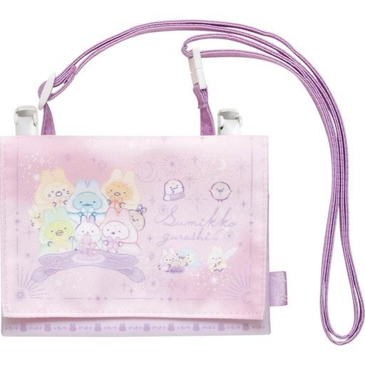 サイズ:約H11xW14.5xD1cm ポリエステル製 内ポケット付 クリップ2個付き ショルダーストラップ付