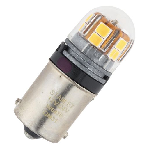 マーカー 定格:12V/24V 1.0W 口金[ガラス形状]:BA15s[ G18 ] 明るさ:130lm(ルーメン) 色温度:2700K(ケルビン)[電球色] 入数:1個