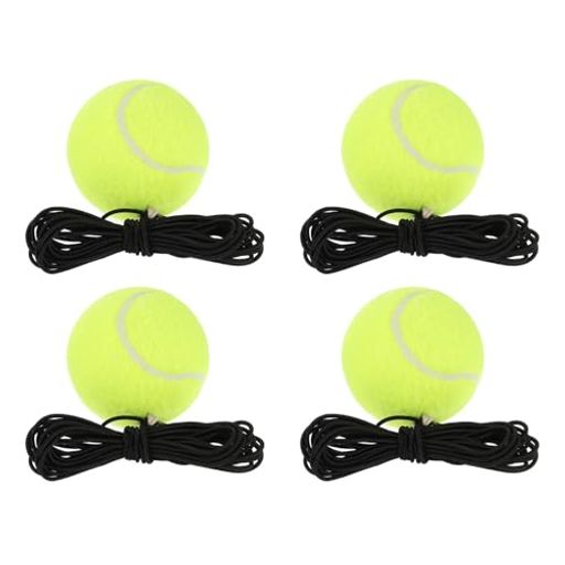 カラー:イェロー、直径:6cm、ロープの長さ:3.7M、パッケージ内容:紐付きテニストレーニングボール4個 利点:テニストレーニングボールは、厚手のゴム製ライナーとフェルトで作られており、優れた弾力性と耐久性を備え、壊れにくいです。高弾性の...