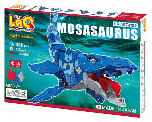 ダイナソーワールドに人気恐竜モササウルスが登場! メインの「モササウルス」はチェーンテクニックとボールジョイントパーツを使った可動が魅力! 口やヒレを動かせます。 【つくれるモデル】は6種類! サイカニア、アーケオプテリクス、ブロントサウル...
