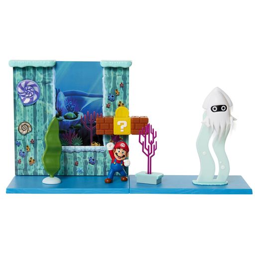 【スーパーマリオフィギュアコレクション】専用の遊べる・飾れるプレイセット。ゲームのステージをテーマにしたジオラマには、複数のギミックが搭載されています。別売りのフィギュアコレクションも合わせて、自分だけのシーンを作って楽しもう! ゲッソーと...
