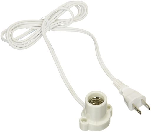 口金:E17用 定格:3A-125V コード長:1.5m 使用電線:ビニール平行線(VFF)0.75mm2x2芯