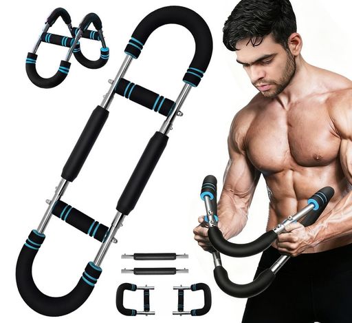 【多機能アームバー】筋トレや自宅トレーニングに最適な、コンパクトなU字型トルクロッドに強力エキスパンダーを内蔵し、自宅トレーニングで本格的に全身を鍛えたい方のために開発されたトレーニングギアです。大胸筋・胸筋・広背筋・腹筋・上腕二頭筋・肩・...