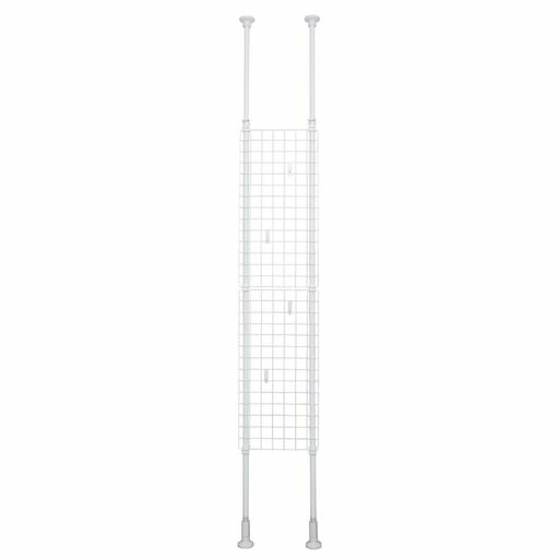 サイズ:幅35x高200~275x奥行7cm 耐荷重:20kg(ネット1枚当り10kg) 特徴:強力バネとジャッキでしっかりと圧着固定 道具不要で簡単に室内を間仕切れ 商品重量:3.4kg