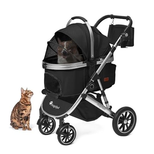 🐶【分離式ペットカート】ペットカートだけとしてではなく、バスケットを取り外してキャリーバッグ/車載バッグとしてご使用いただけます。バスケットを取り外したフレームは折り畳んで、コンパクトに収納したり、車のトランクに載せたりでき...