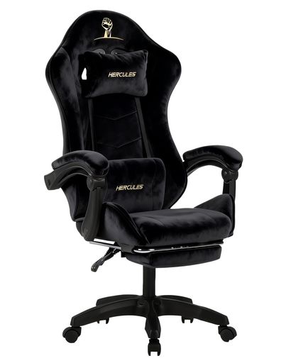 【高品質ファブリック】高級ベルベット素材を採用したゲーミングチェア。従来のレザーや布製ゲームチェアより柔らかく、通気性にも優れています。肌に優しい滑らかな質感で、まるでソファのような快適さ。背面には精密な刺繍を施し、レーシングチェアとしても...