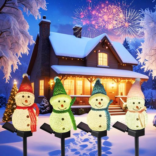 🎄🎄【2025年最新雪だるクリスマス飾りライト】このクリスマス飾りライトはかわいい雪だるまをデザインして、青+赤+緑+ピンクの最新的な色組合、クリスマスの雰囲気を盛り上がっています。それに、弊社のクリスマス飾...