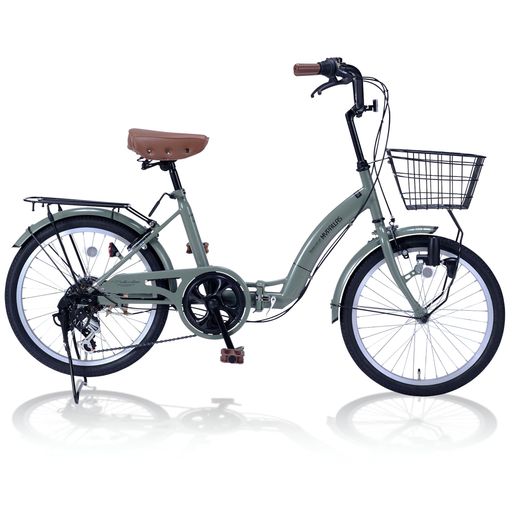 折畳自転車20・6段ギア・オールインワン MF203 EASILY 本体サイズ(mm):H930~1000xW550xL1590/外箱サイズ(mm):H730xW380xL860/サドル高さ(mm):710~860/本体重量(N・W):約1...