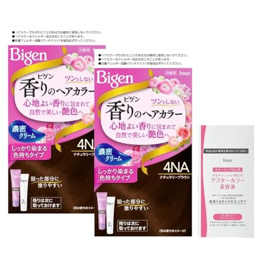 白髪染め カラー:4NA (ナチュラリーブラウン) サイズ:1剤40g+2剤40gx2個+おまけ 原産国:日本 内容量:1剤40g+2剤40gx2個+おまけ