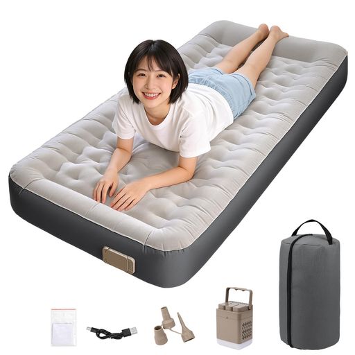 キャンプ、アウトドア 🌺【素材革命】朝まで続くハリ気密性に優れたTPU素材 &amp; 1.9kgの軽量化 ---「朝起きたら、空気が抜けて床の上だった...」そんな従来のエアーマットの常識を覆します。 本製品は、プロ仕様の...