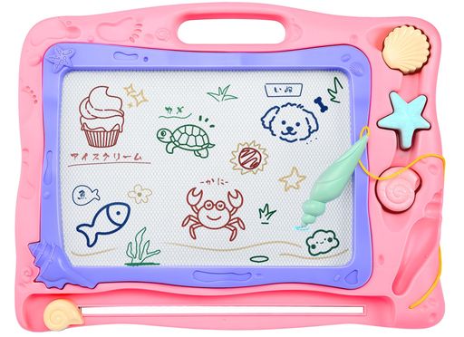 晴れマーク【広々画面で思い切り描ける軽量ボード】約40x31cmの十分な広さで、お子様の自由な発想を存分に表現。画面いっぱいに描く楽しさを体験できます。大きい画面ながら軽量設計のため、お子様自身でも楽に持ち運べ、おうち時間はもちろん、外出先...